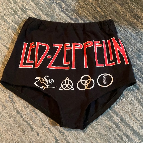 Shorts | Custom Made Led Zeppelin Booty Shorts | Poshmark